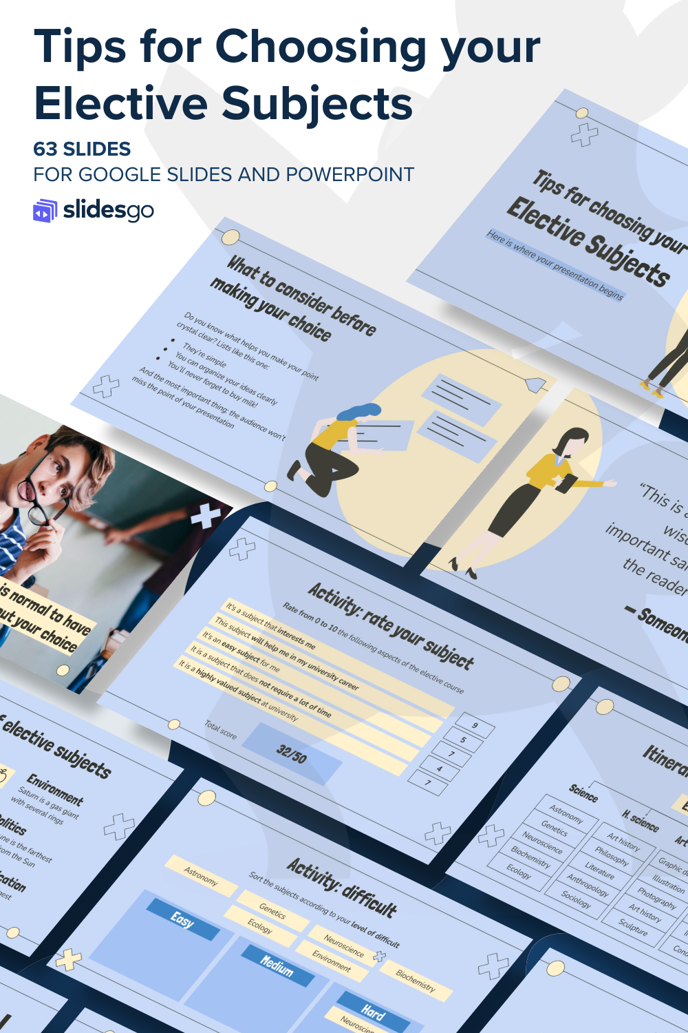 Tips for Choosing your Elective Subjects | Google Slides