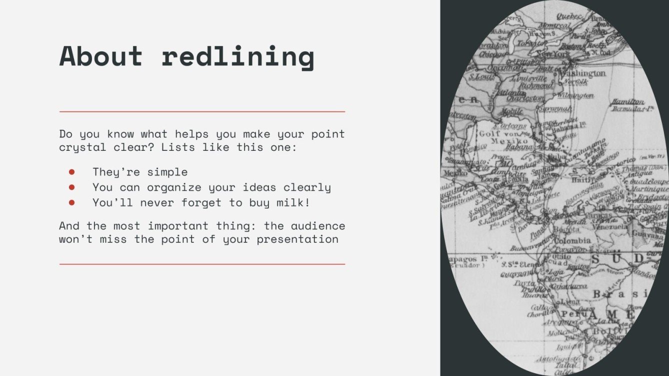 Redlining Analysis: Past, Present and Future | Google Slides