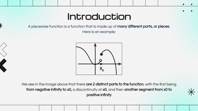 Intro to Piecewise Functions | Google Slides & PowerPoint