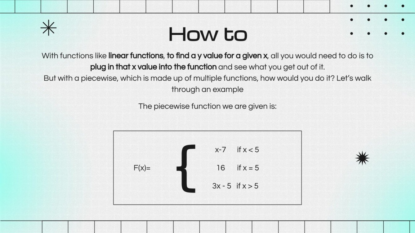 Intro to Piecewise Functions | Google Slides & PowerPoint