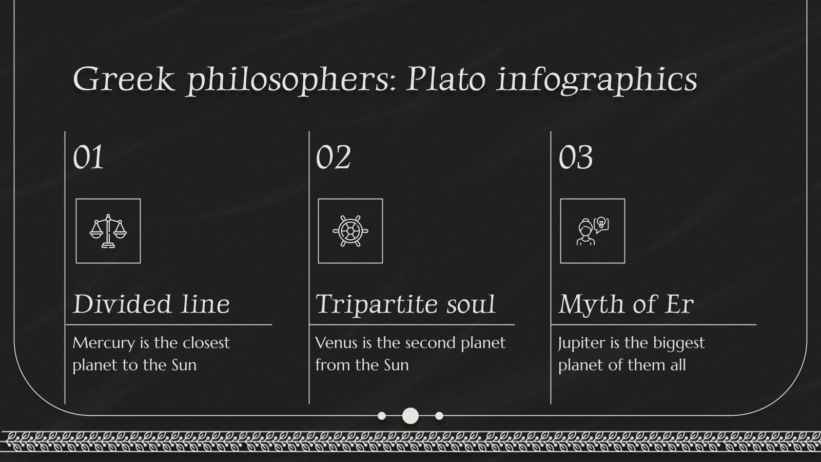 Infografías sobre filósofos griegos: Platón | Google Slides