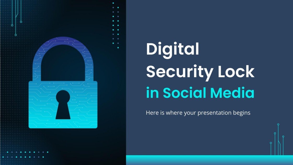 Digital Security Lock in Social Media | Google Slides & PPT