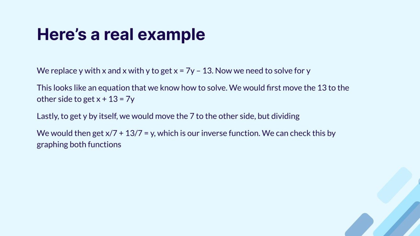 Inverse Functions | Google Slides & PowerPoint