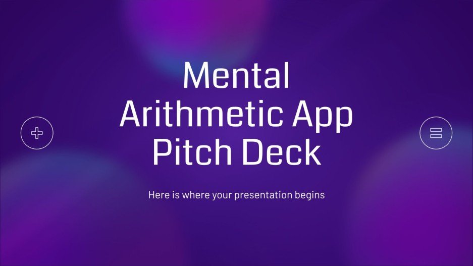 Mental Arithmetic App Pitch Deck | Google Slides & PPT