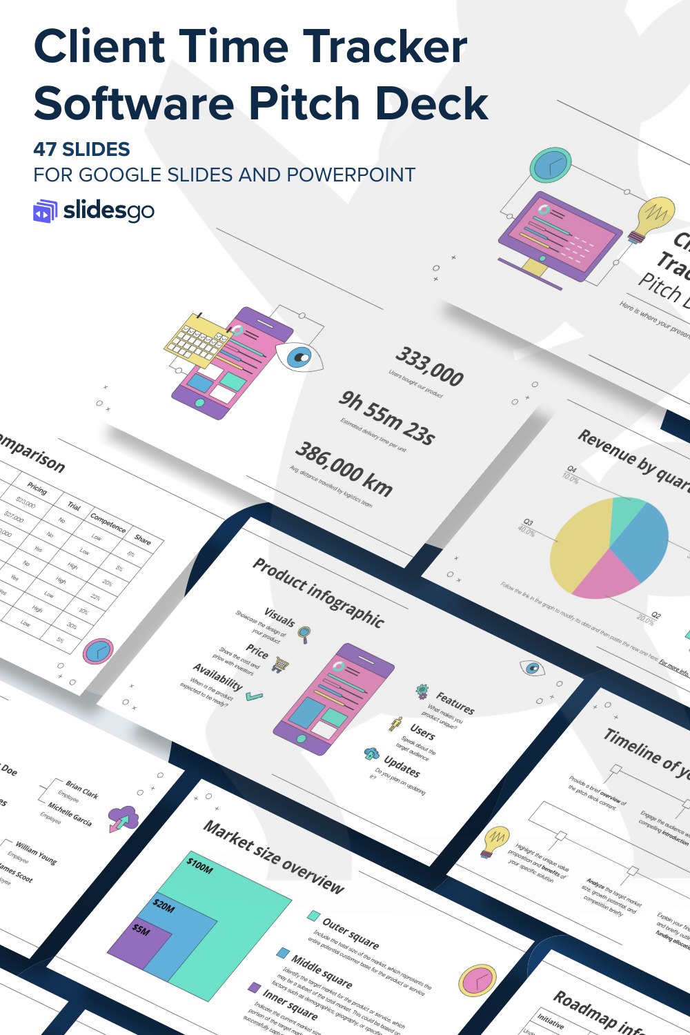 Client Time Tracker Software Pitch Deck | Google Slides