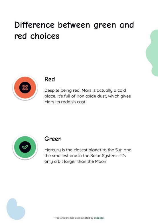 Behavior Activities for Pre-K: Red & Green Choices