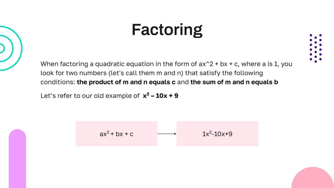 Different Ways of Solving a Quadratic Equation