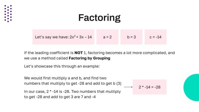 Different Ways of Solving a Quadratic Equation