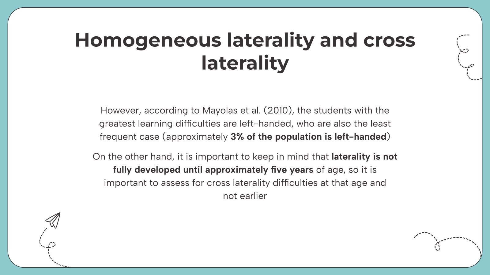 Laterality and Learning Difficulties | Google Slides & PPT