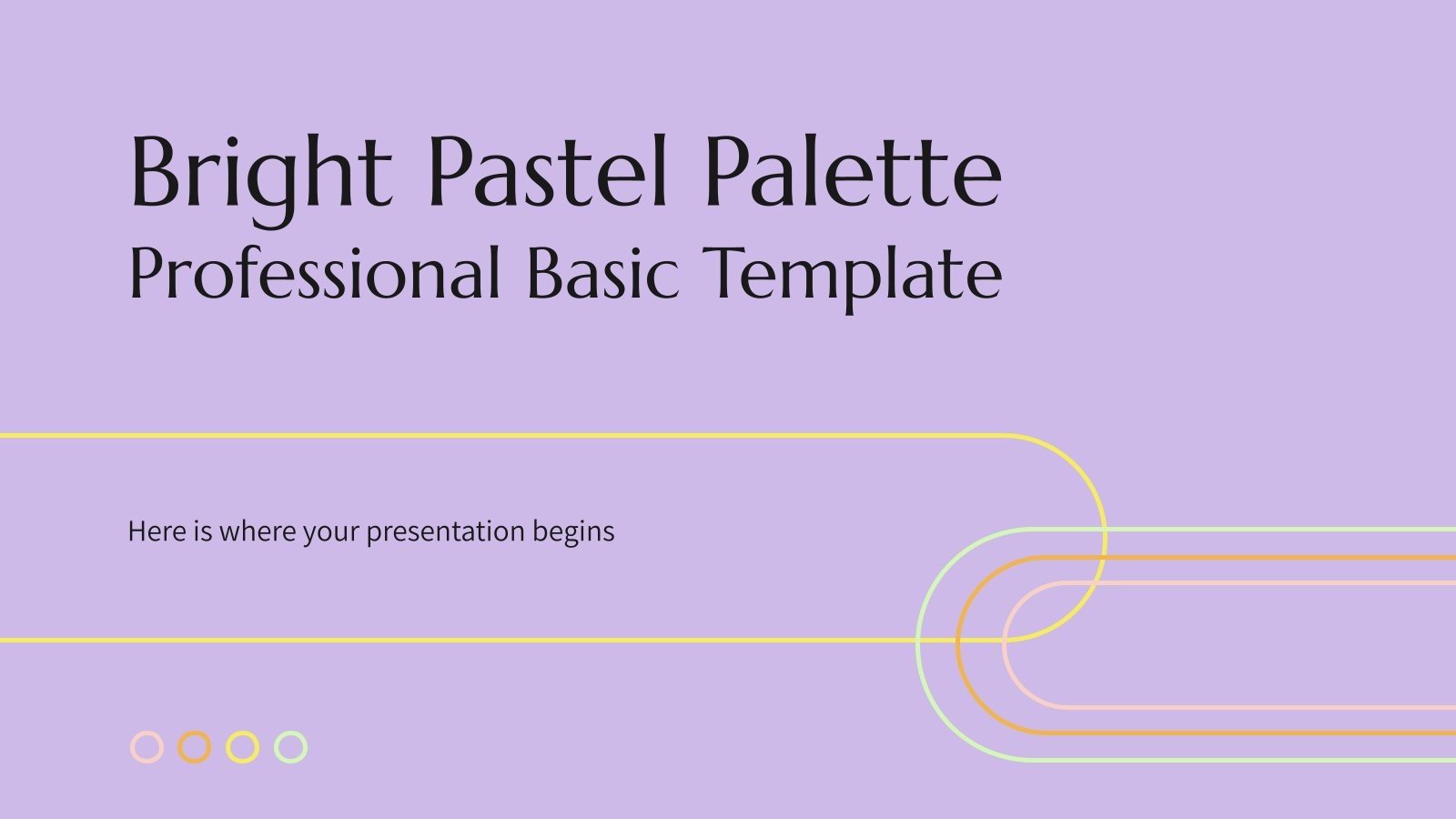 Bright Pastel Palette - Professional Basic Template