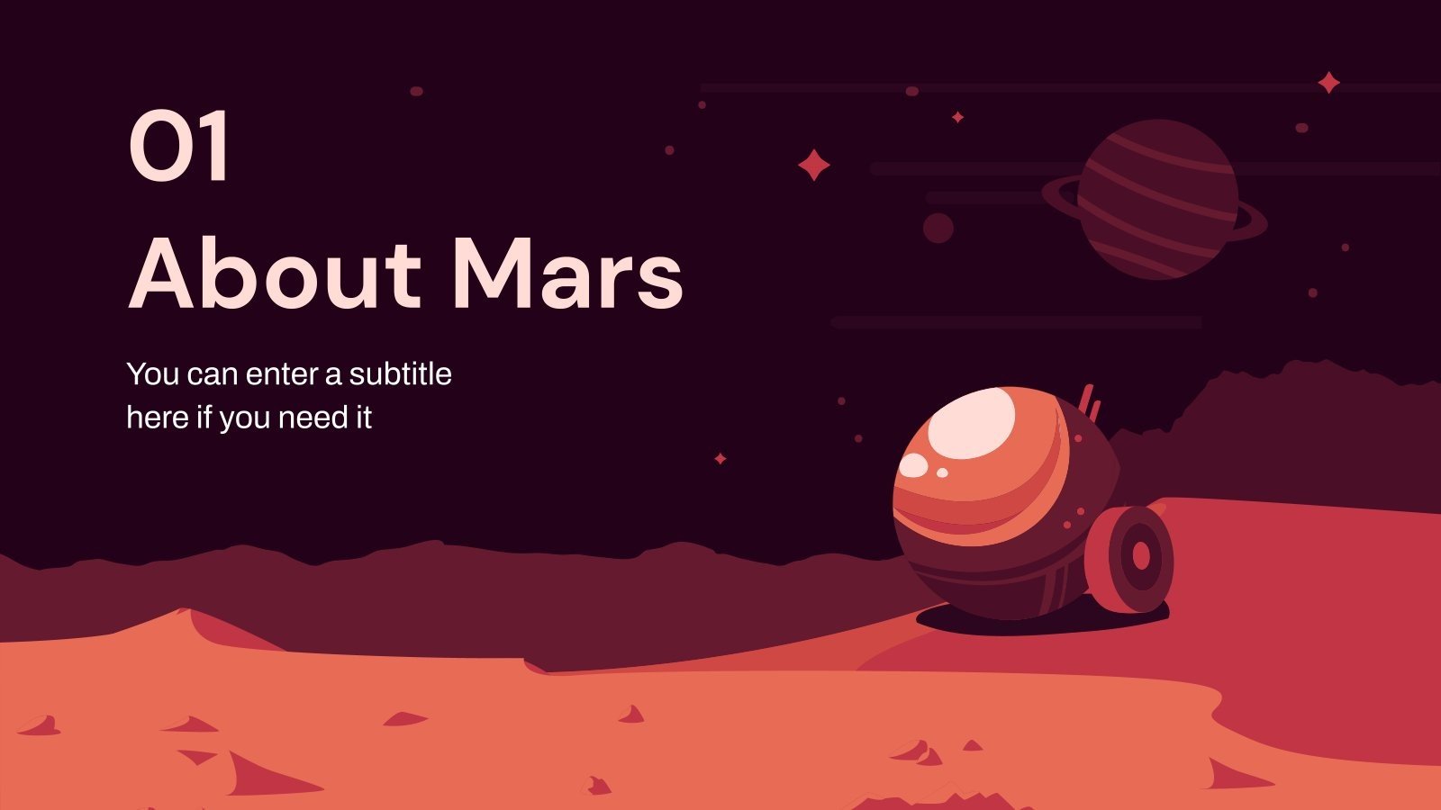 Exploración espacial: Marte | Google Slides y PowerPoint