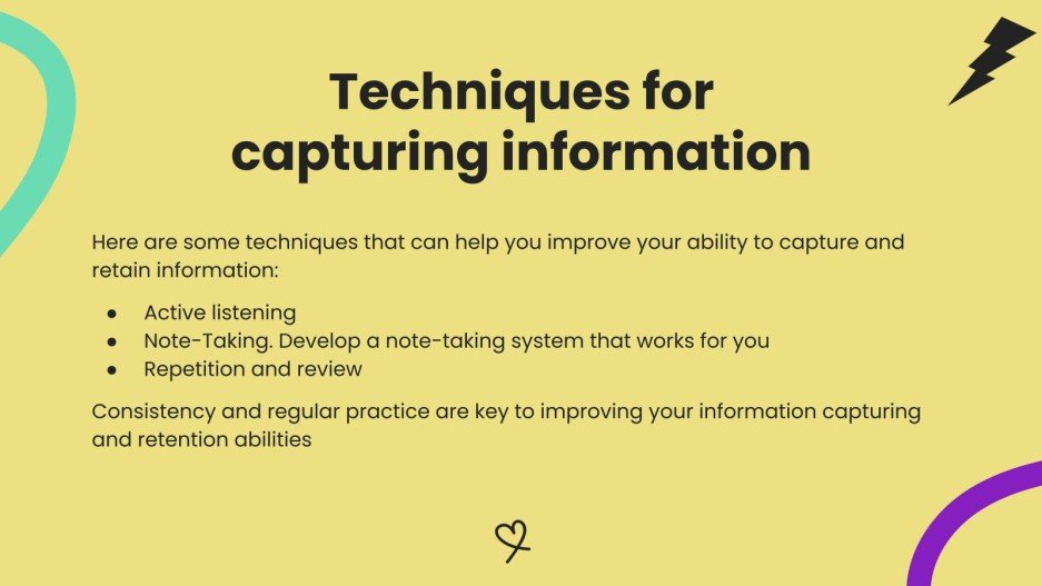 Techniques for Capturing and Retaining Information