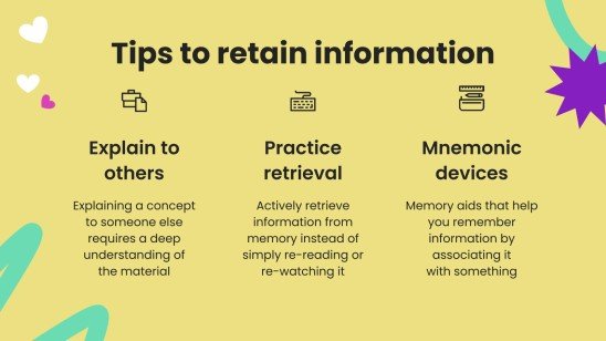 Techniques for Capturing and Retaining Information