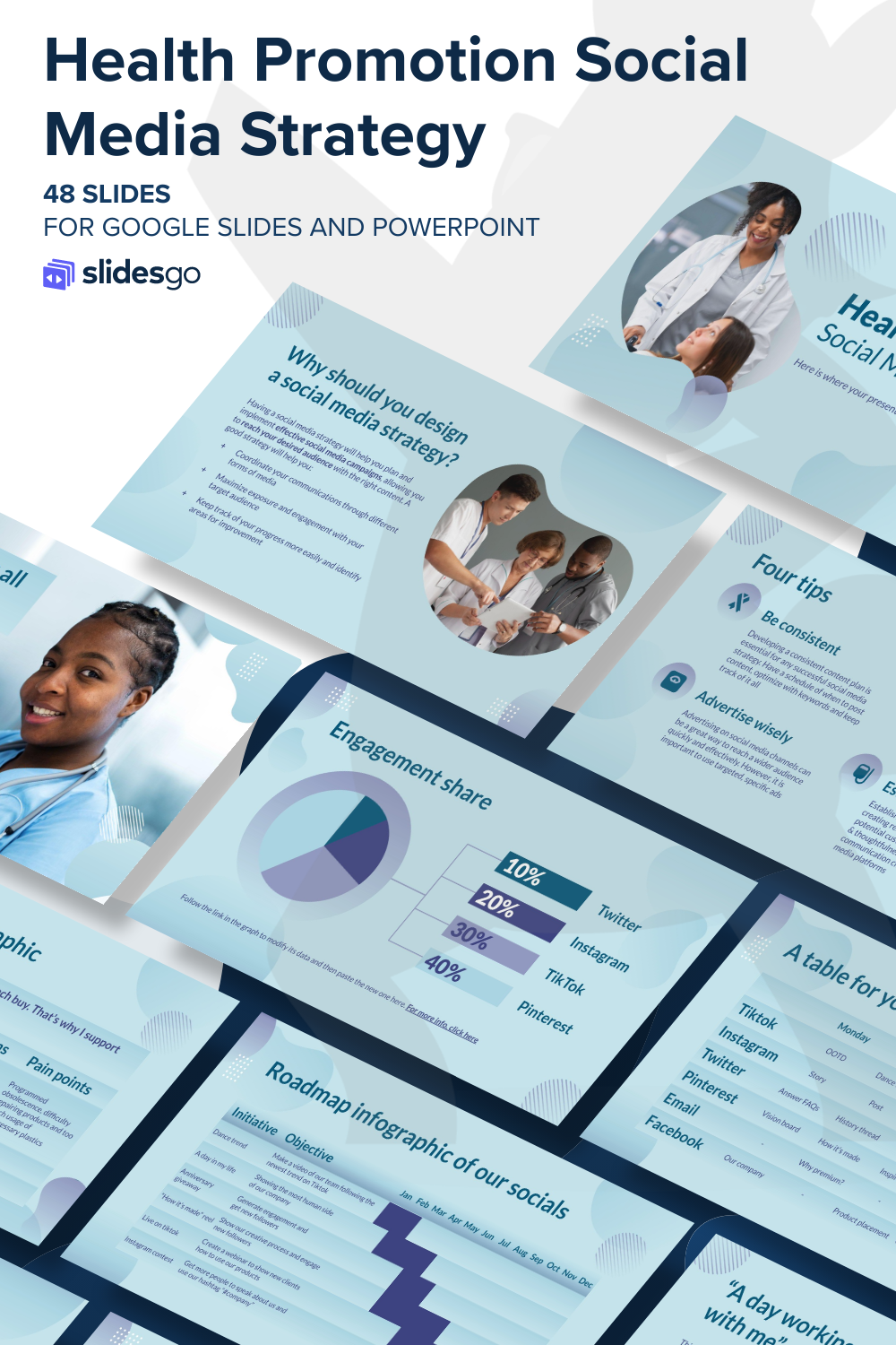 Health Promotion Social Media Strategy | Google Slides