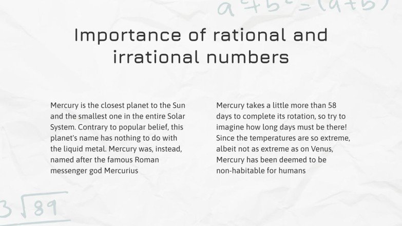 Math for Middle School: Rational and Irrational Numbers