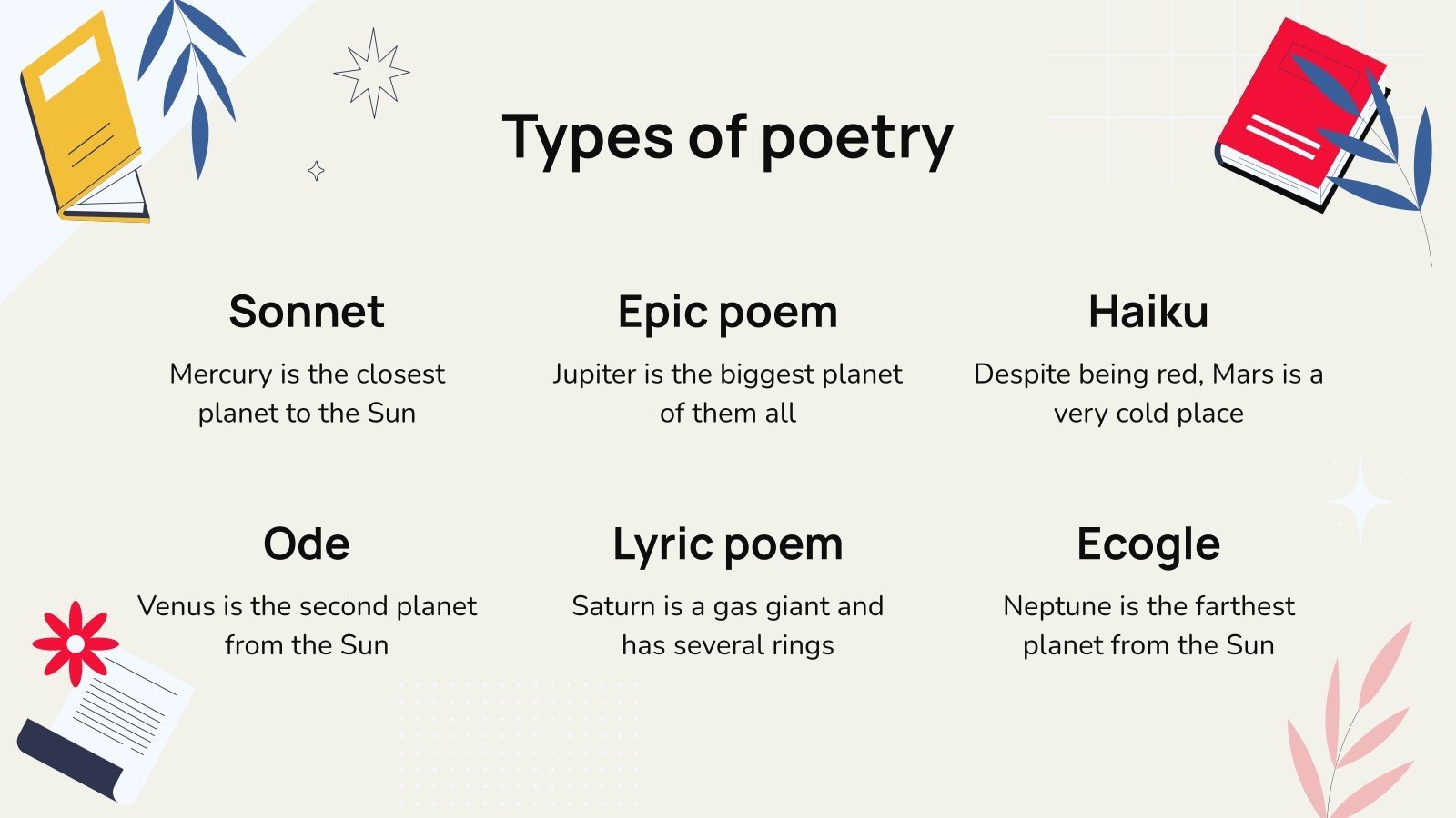Language Arts Subject for High School: Poetry and Metrics