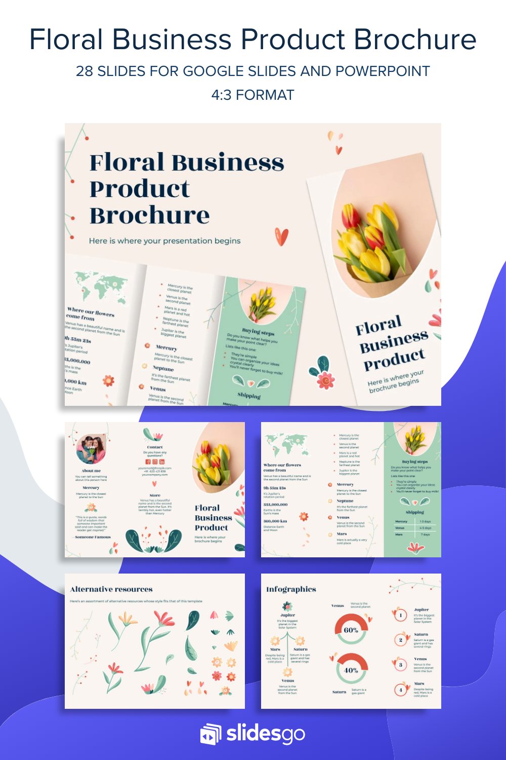 Floral Business Product Brochure | Google Slides & PowerPoint
