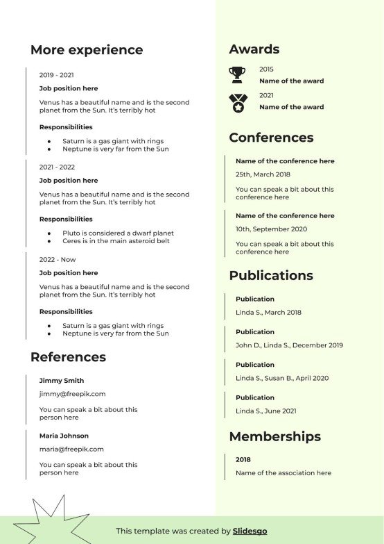 Generic Academic CV | Google Slides & PPT