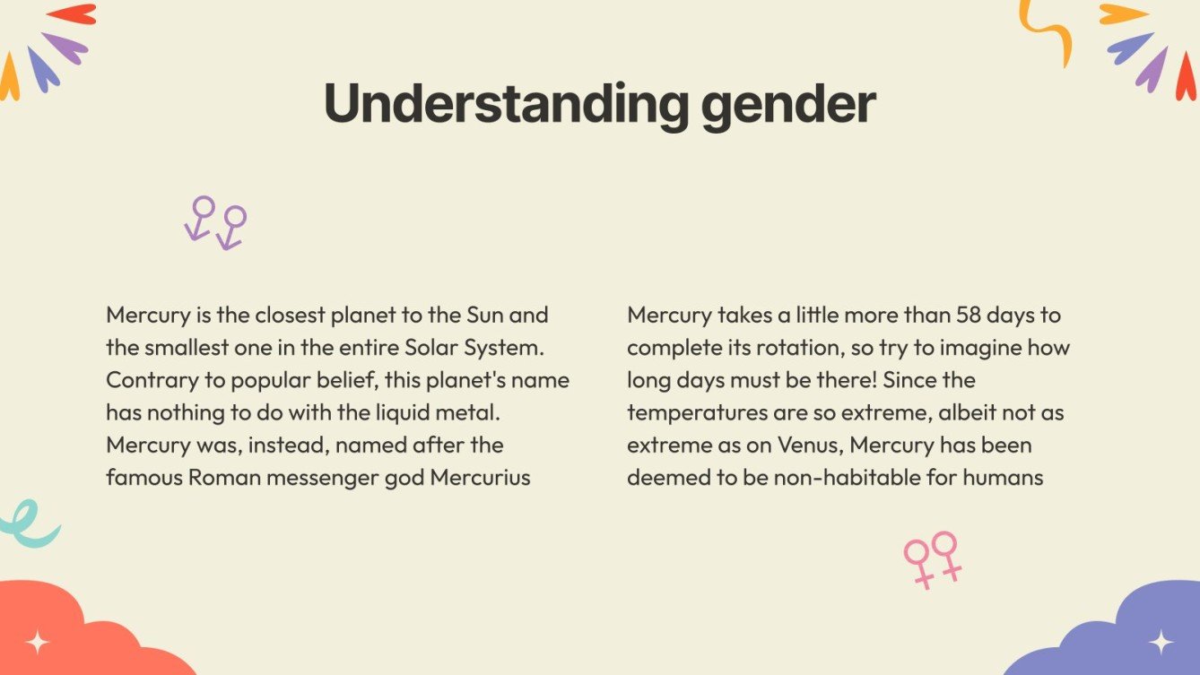 Gender Lesson with Infographics | Google Slides