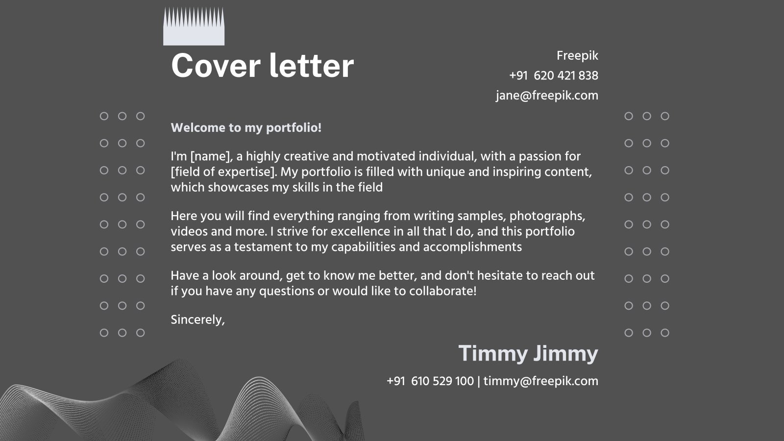 Portafolio de Senior Manager | Google Slides y PowerPoint