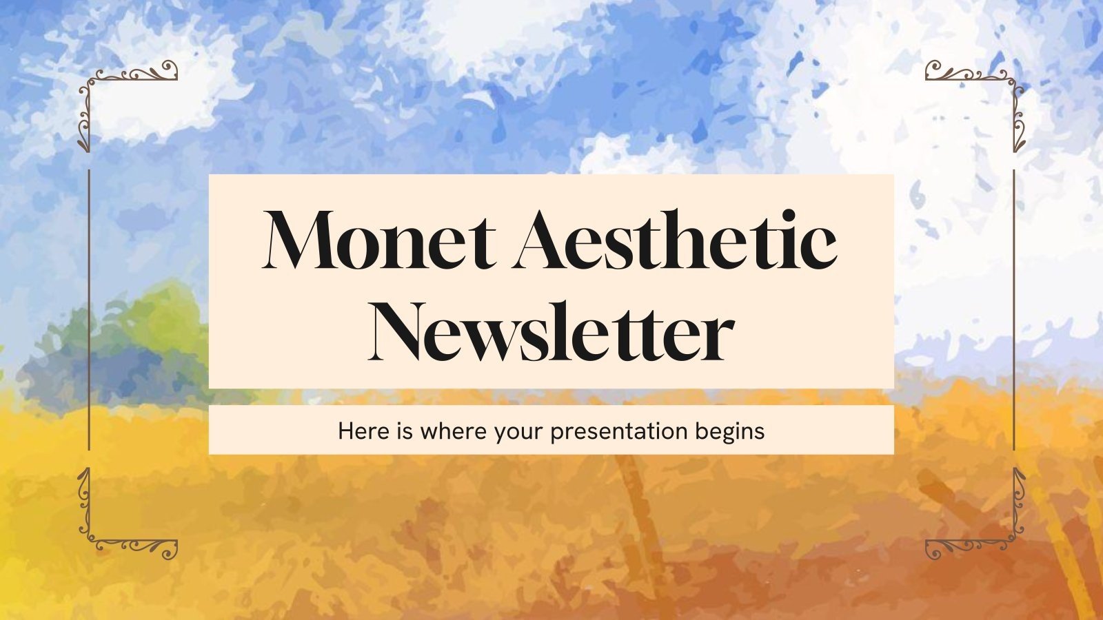 Monet Aesthetic Newsletter | Google Slides & PowerPoint
