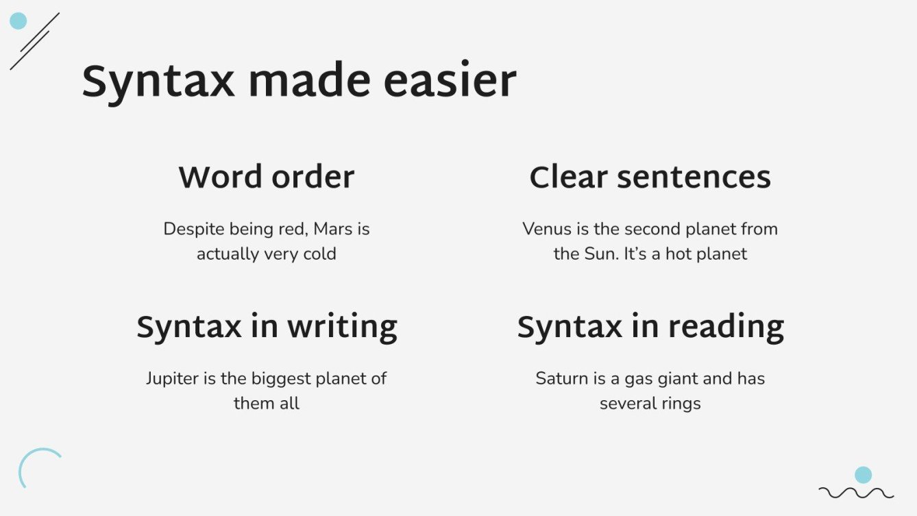 Lengua y Literatura para secundaria: sintaxis