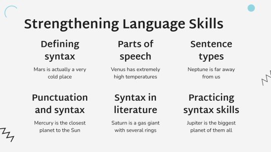 Langue pour le lycée : Syntaxe | Google Slides et PowerPoint
