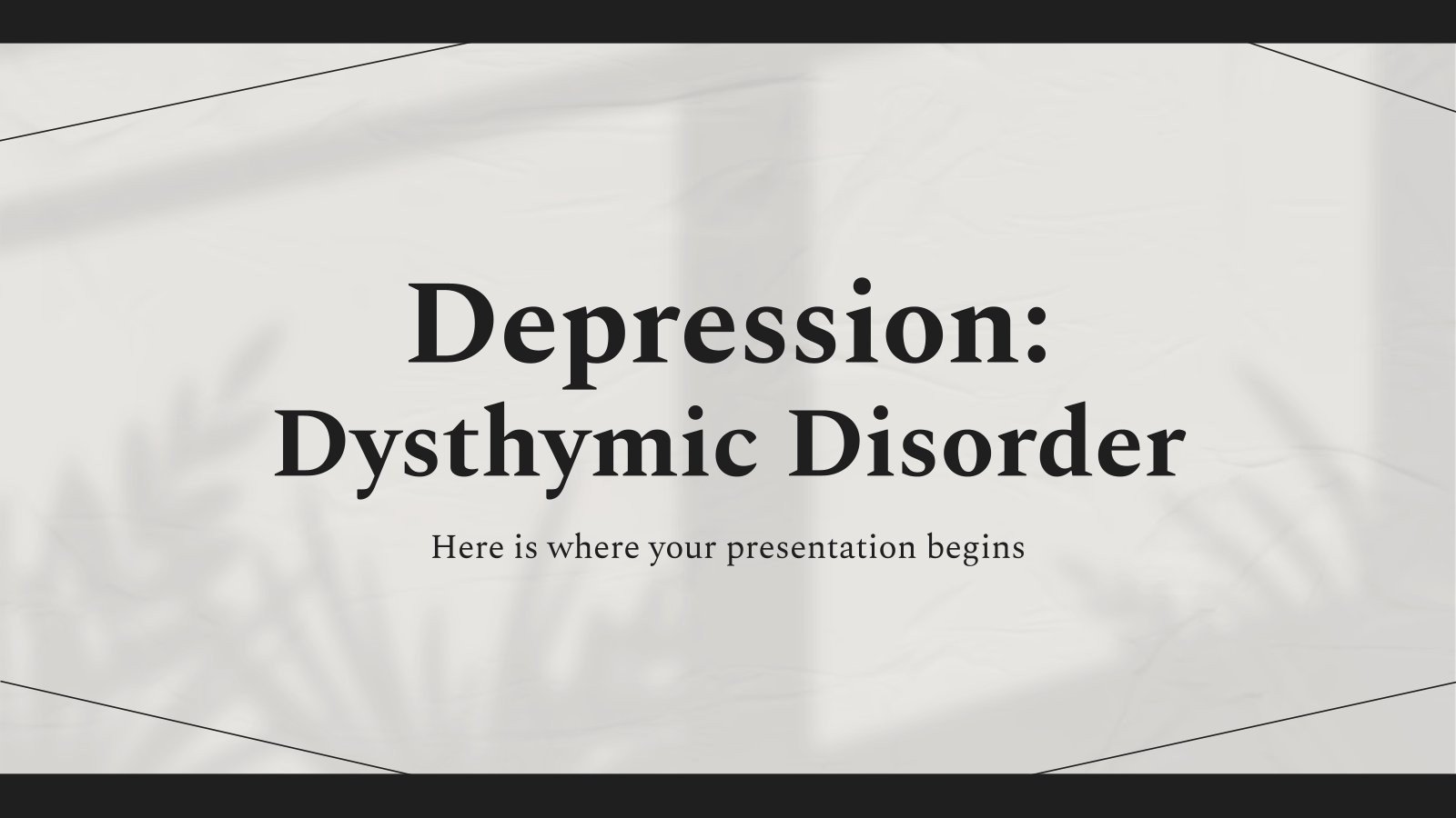 Google Slides & PPT Vorlagen zum Thema Depression