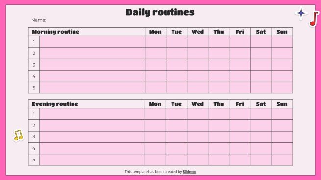 Pre-K Daily Routines and Schedule | Google Slides & PPT