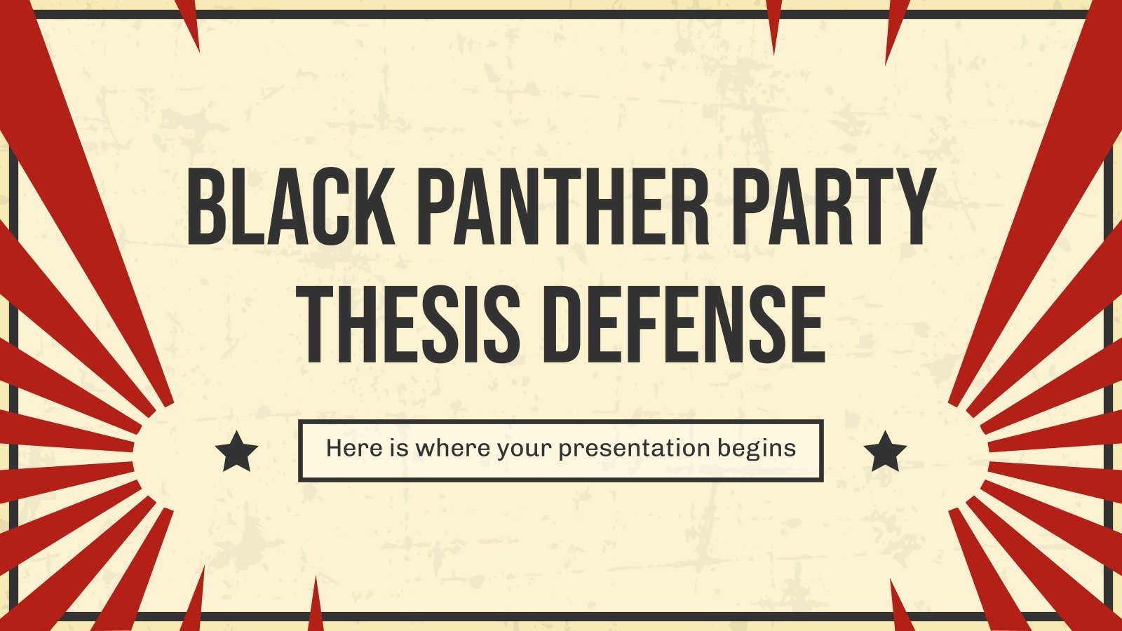 Black Panther Party Thesis Defense | Google Slides & PPT