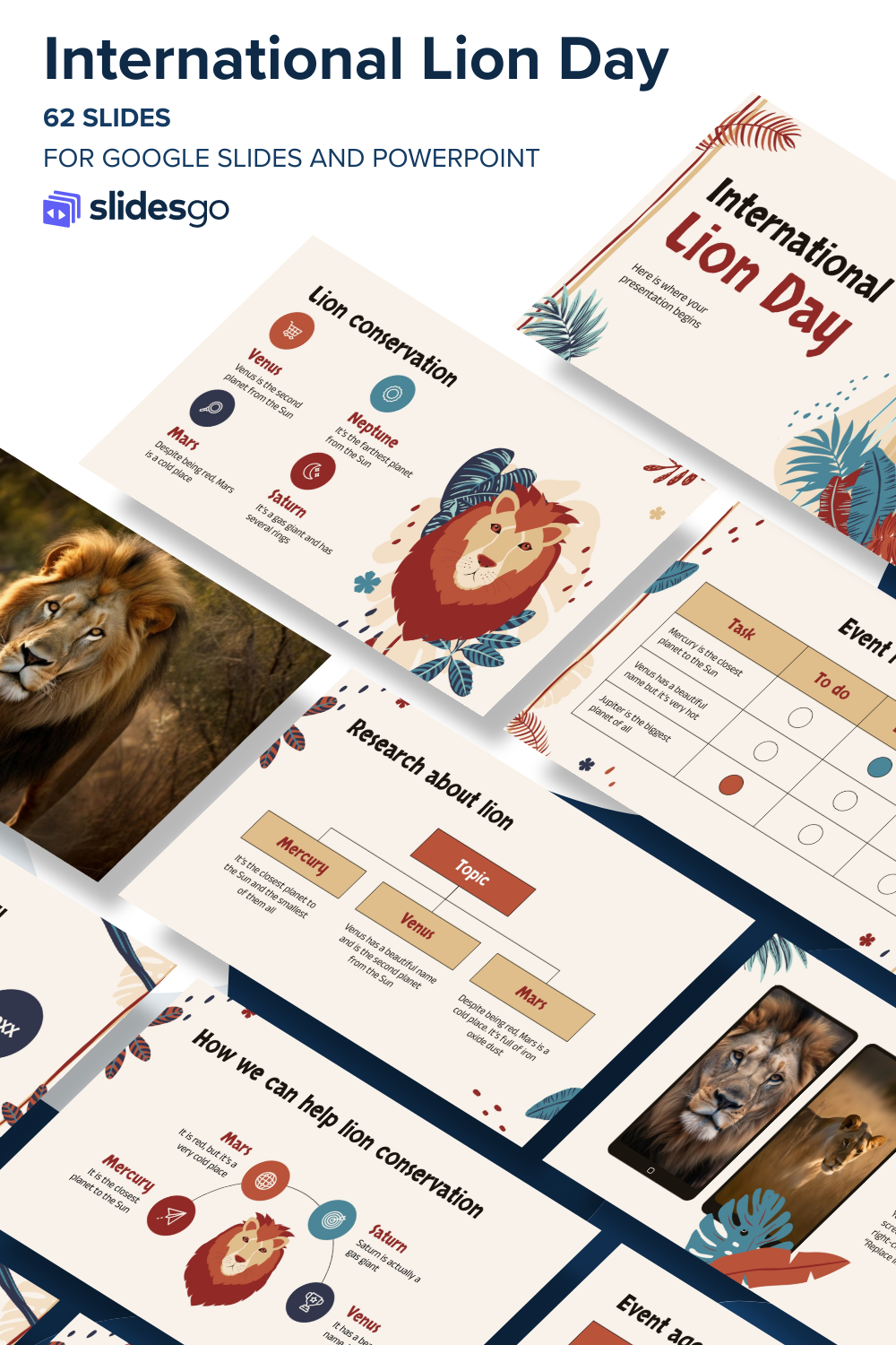 International Lion Day | Google Slides and PowerPoint