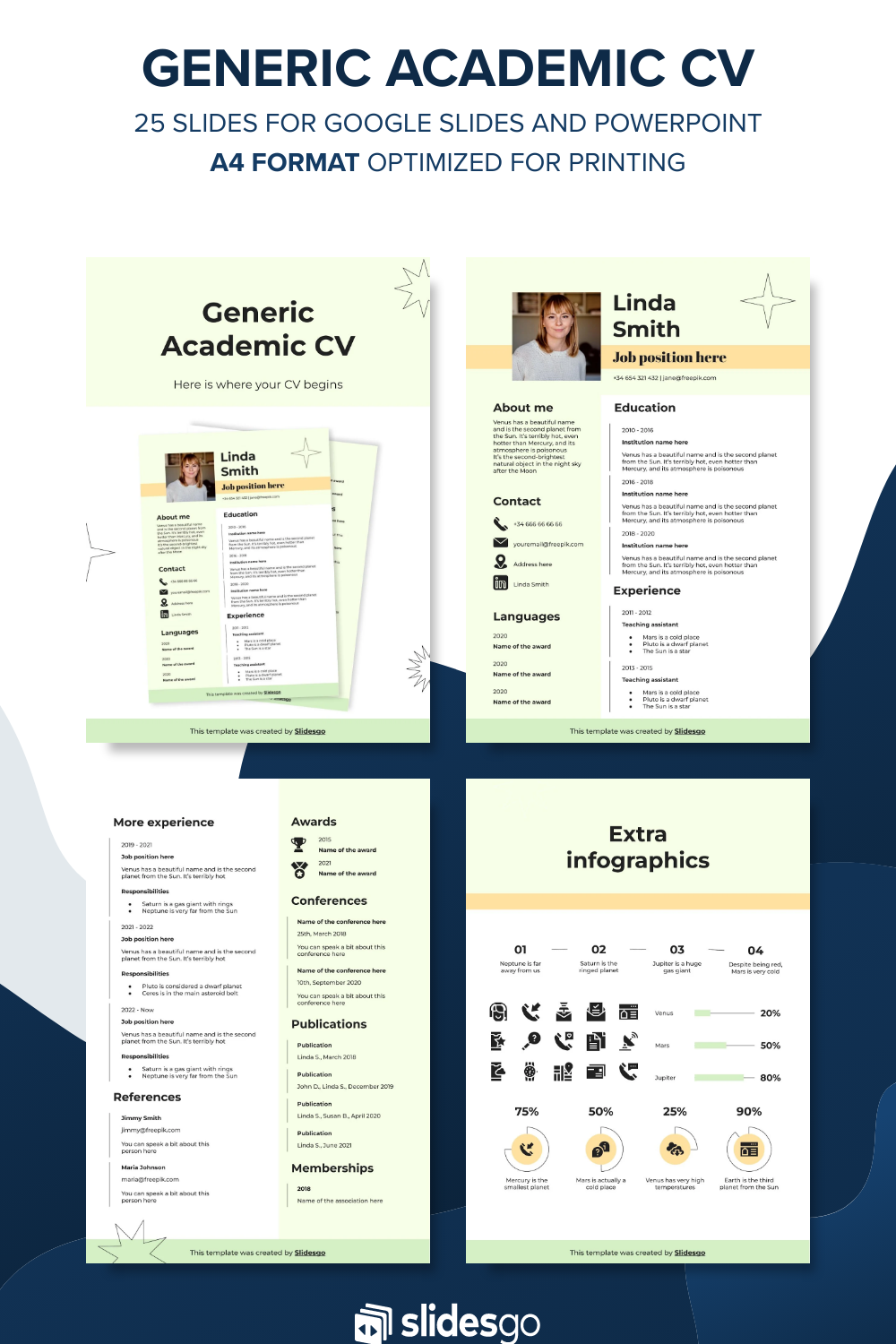 Generic Academic CV | Google Slides & PPT