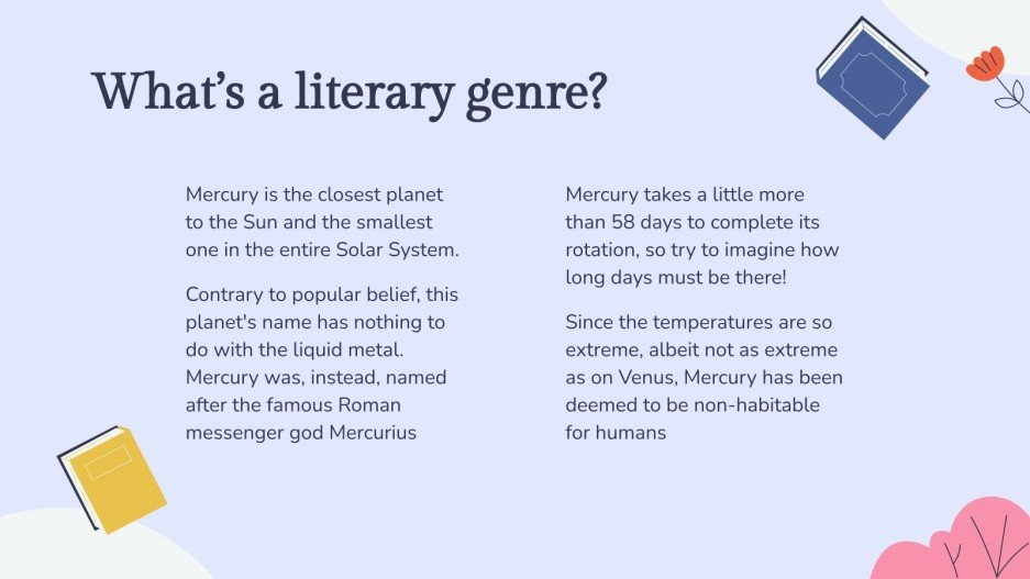 Exploring Literary Genres for High School | Google Slides