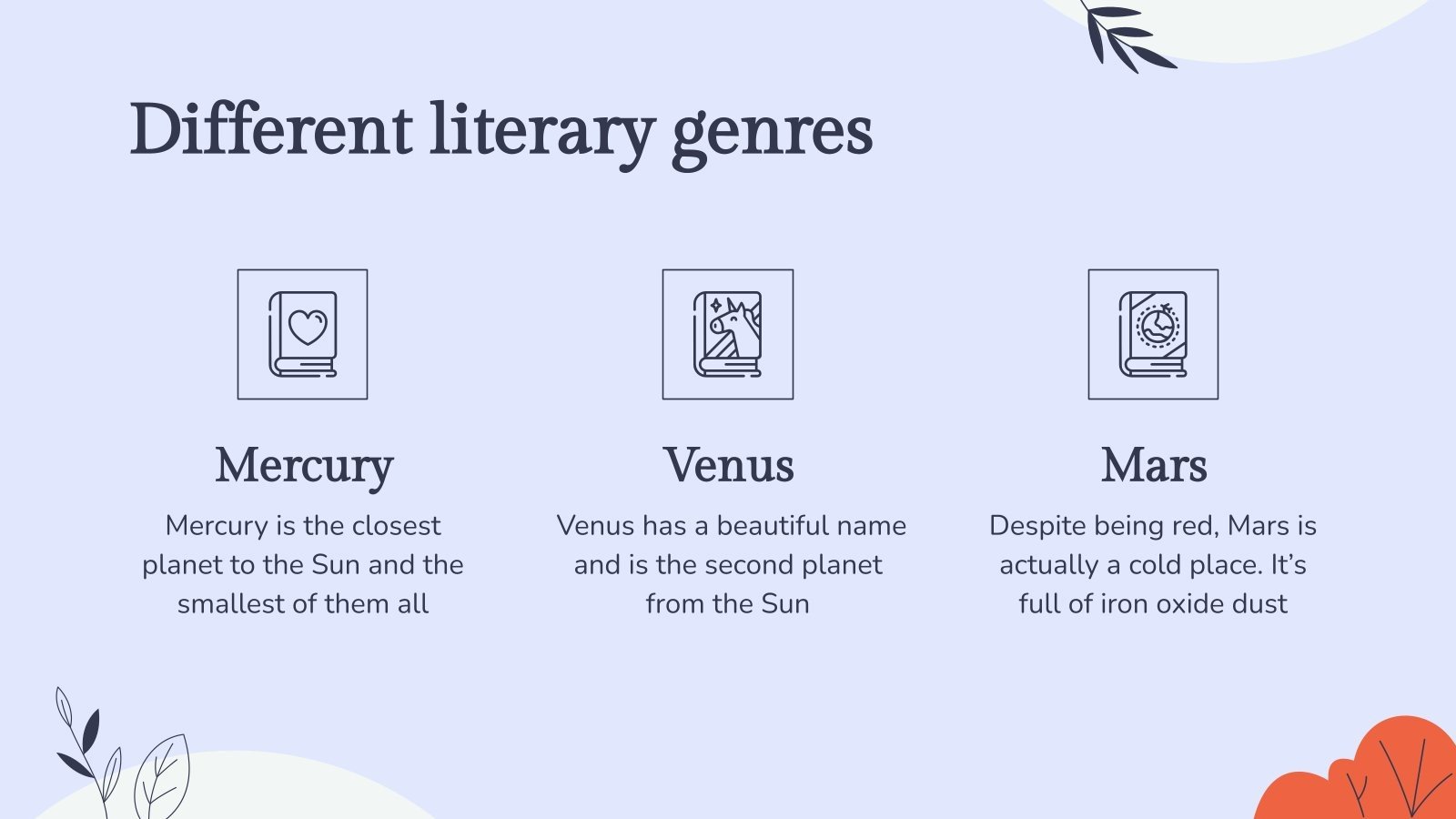 Exploring Literary Genres for High School | Google Slides