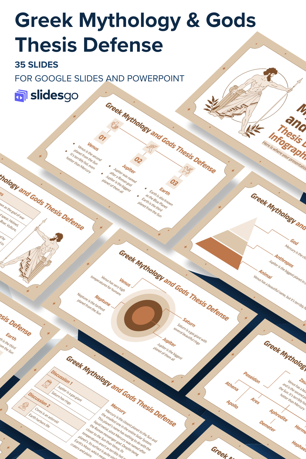 Greek Mythology and Gods Thesis Defense Infographics