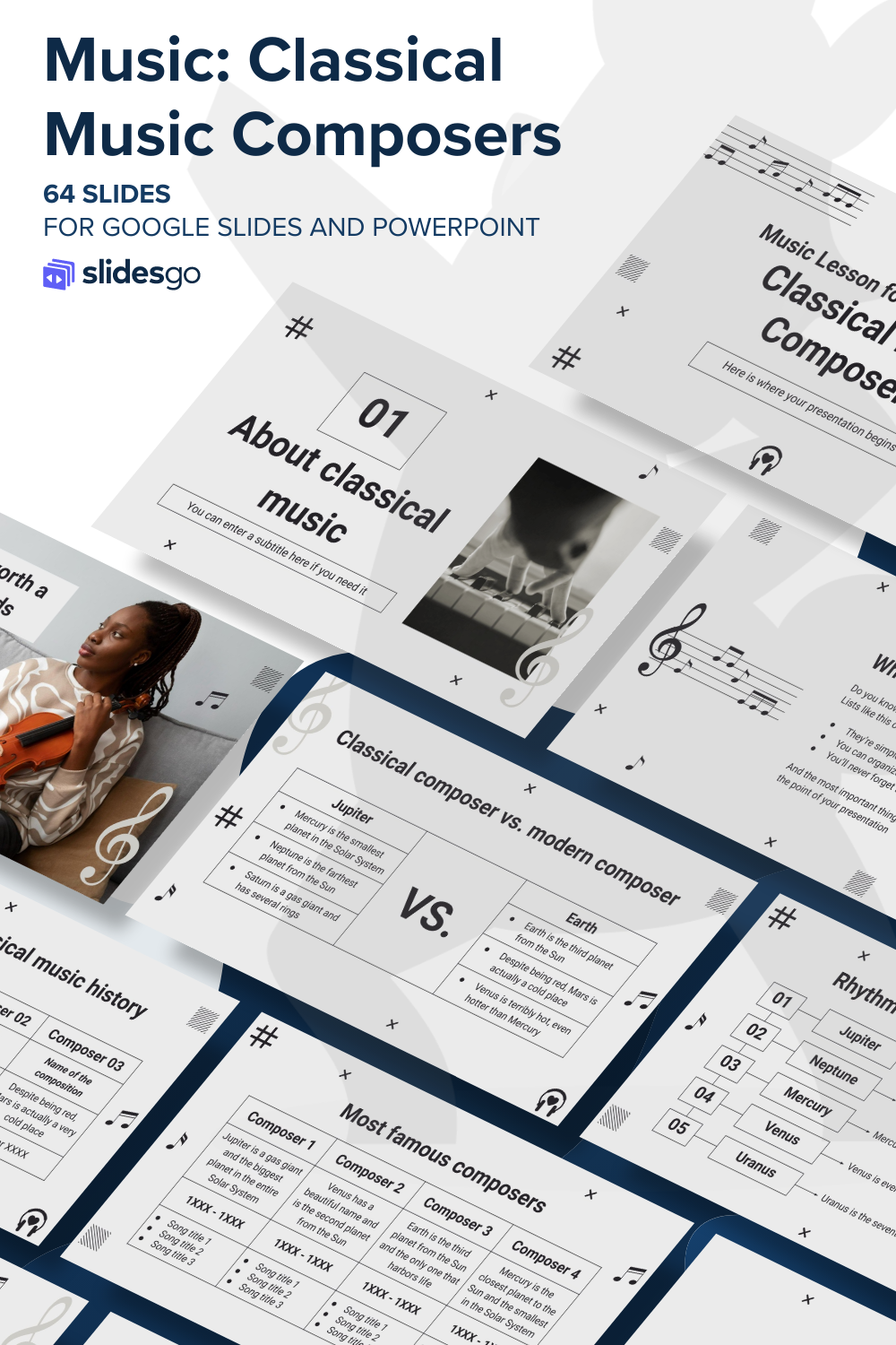 Music Lesson: Classical Music Composers | Google Slides