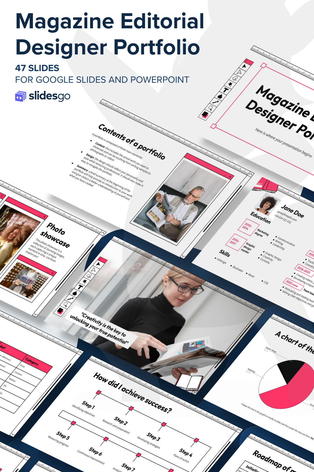Magazine Editorial Designer Portfolio | Google Slides & PPT