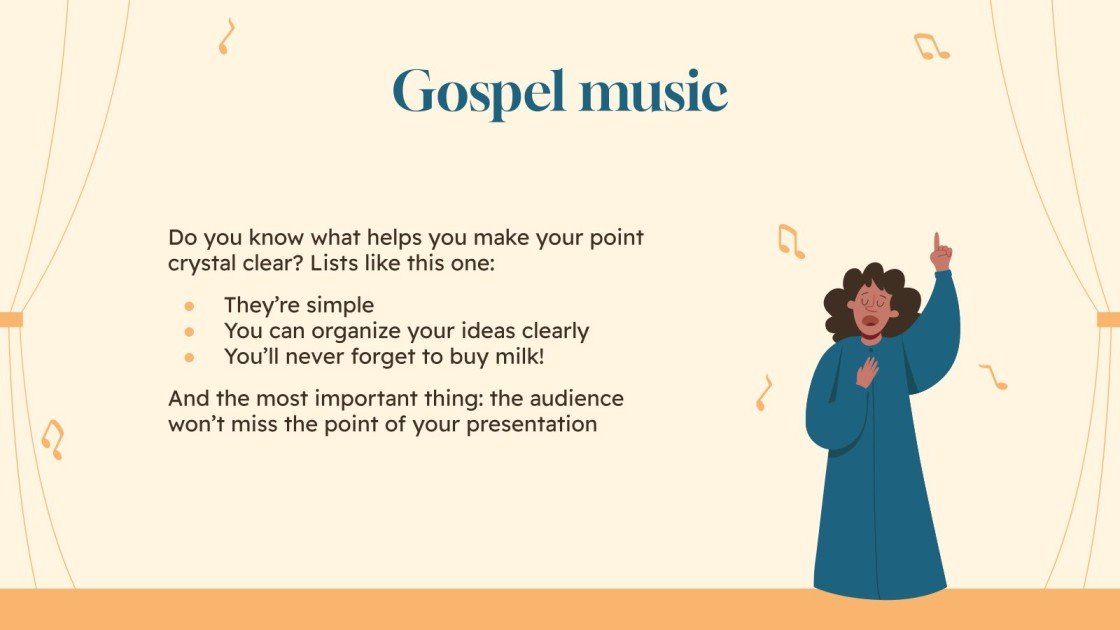 Tudo sobre música gospel | Google Slides e PowerPoint