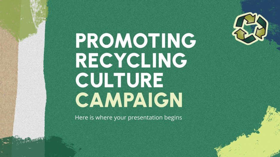 Diseños gratis de Google Slides y PowerPoint sobre el reciclaje