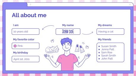 Webys Cute Interface Style Introducing Myself - My First Day