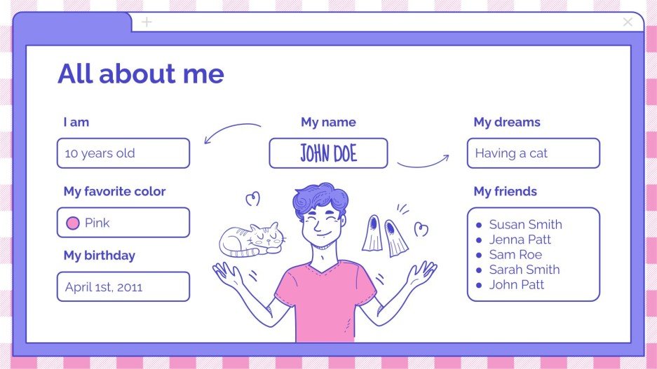 Webys Cute Interface Style Introducing Myself - My First Day