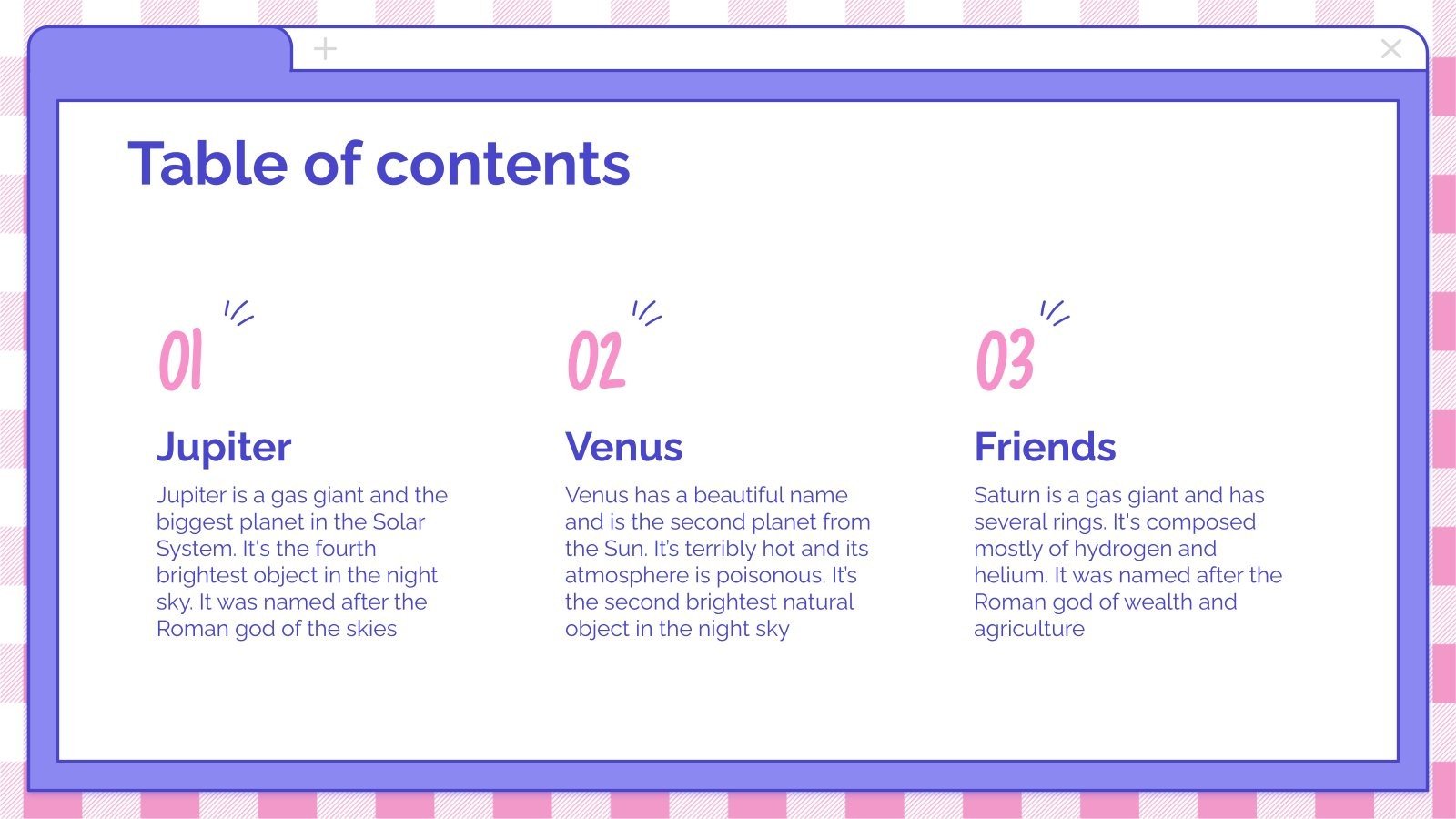 Webys Cute Interface Style Subject Presentation