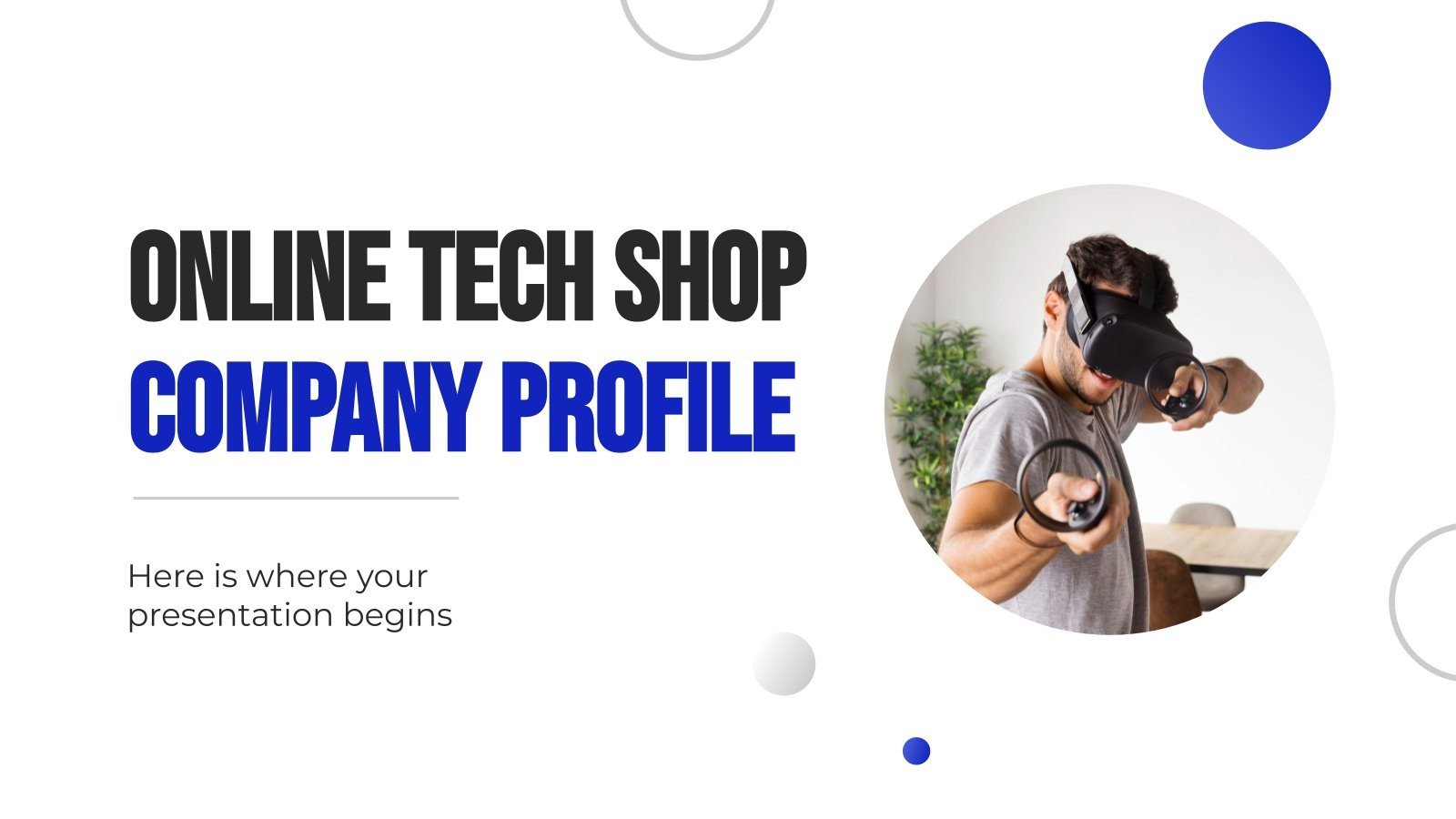 Online Tech Shop Company Profile | Google Slides & PPT