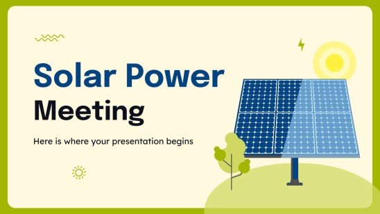 Reunión sobre energía solar | Google Slides y PowerPoint