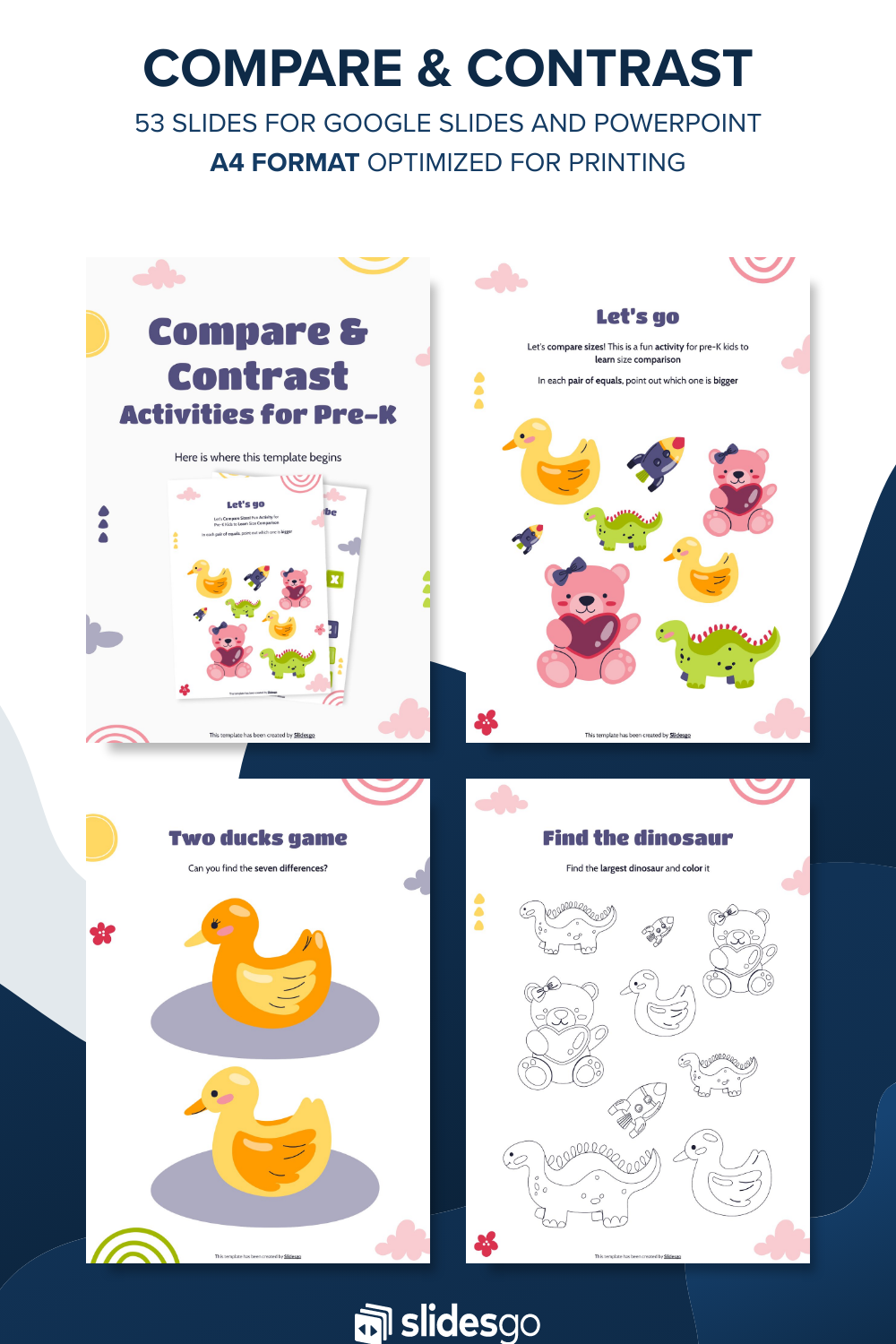 Compare and Contrast Activities for Pre-K | Google Slides