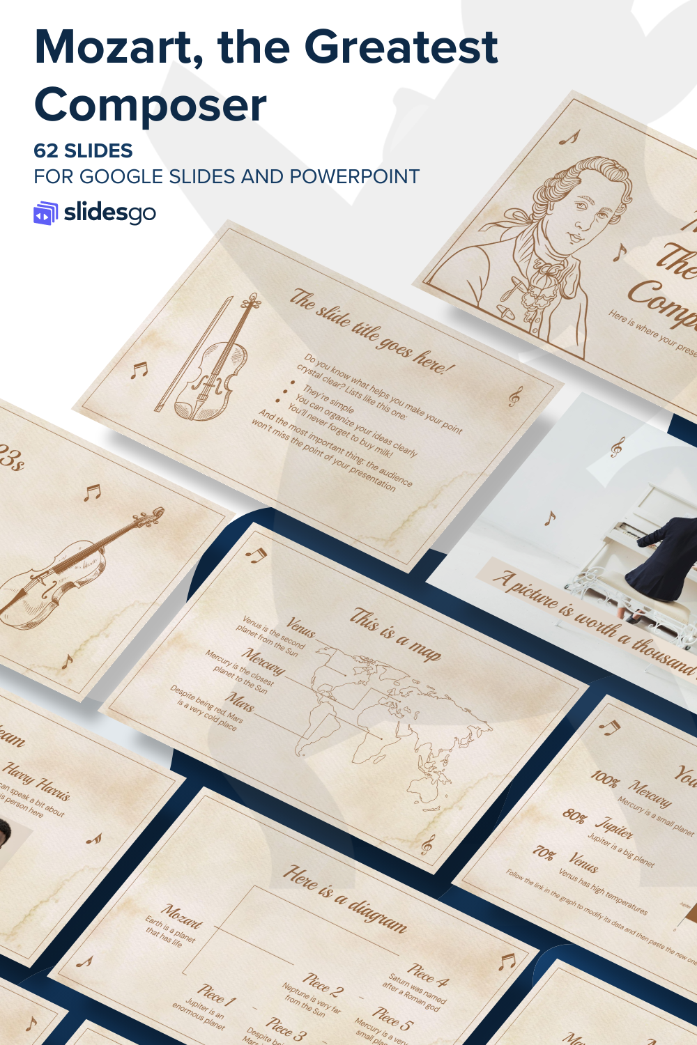 Mozart, the Greatest Composer | Google Slides & PowerPoint