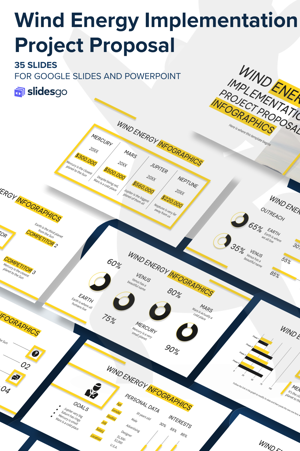 Wind Energy Implementation Project Proposal Infographics