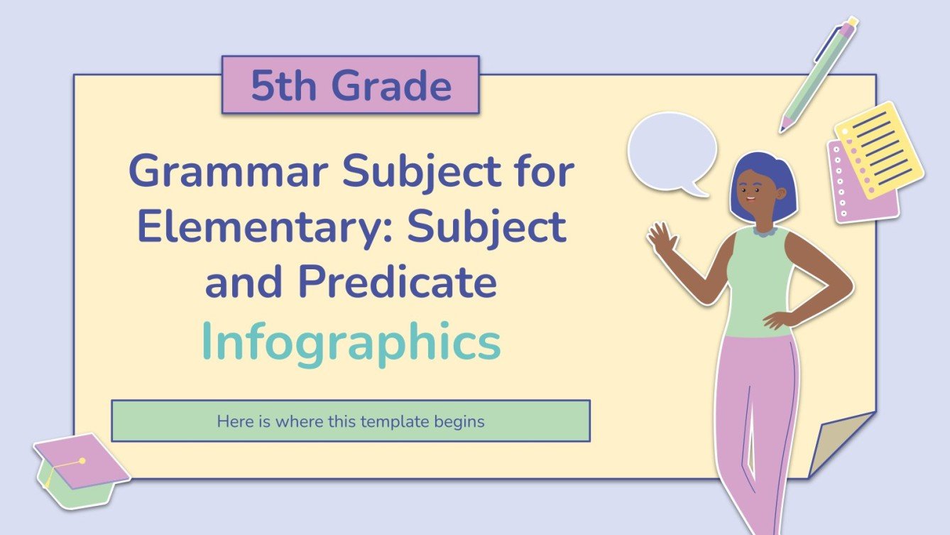 Grammar for Elementary: Subject and Predicate Infographics
