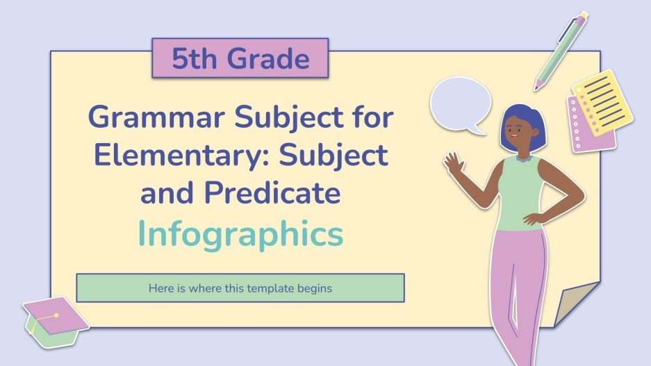 Grammar for Elementary: Subject and Predicate Infographics