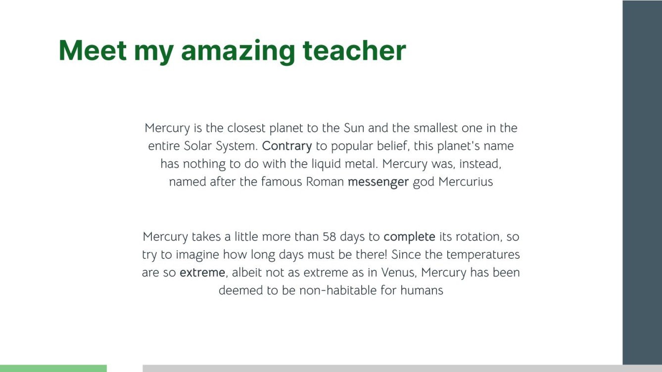 All About My Teacher! | Google Slides & PPT